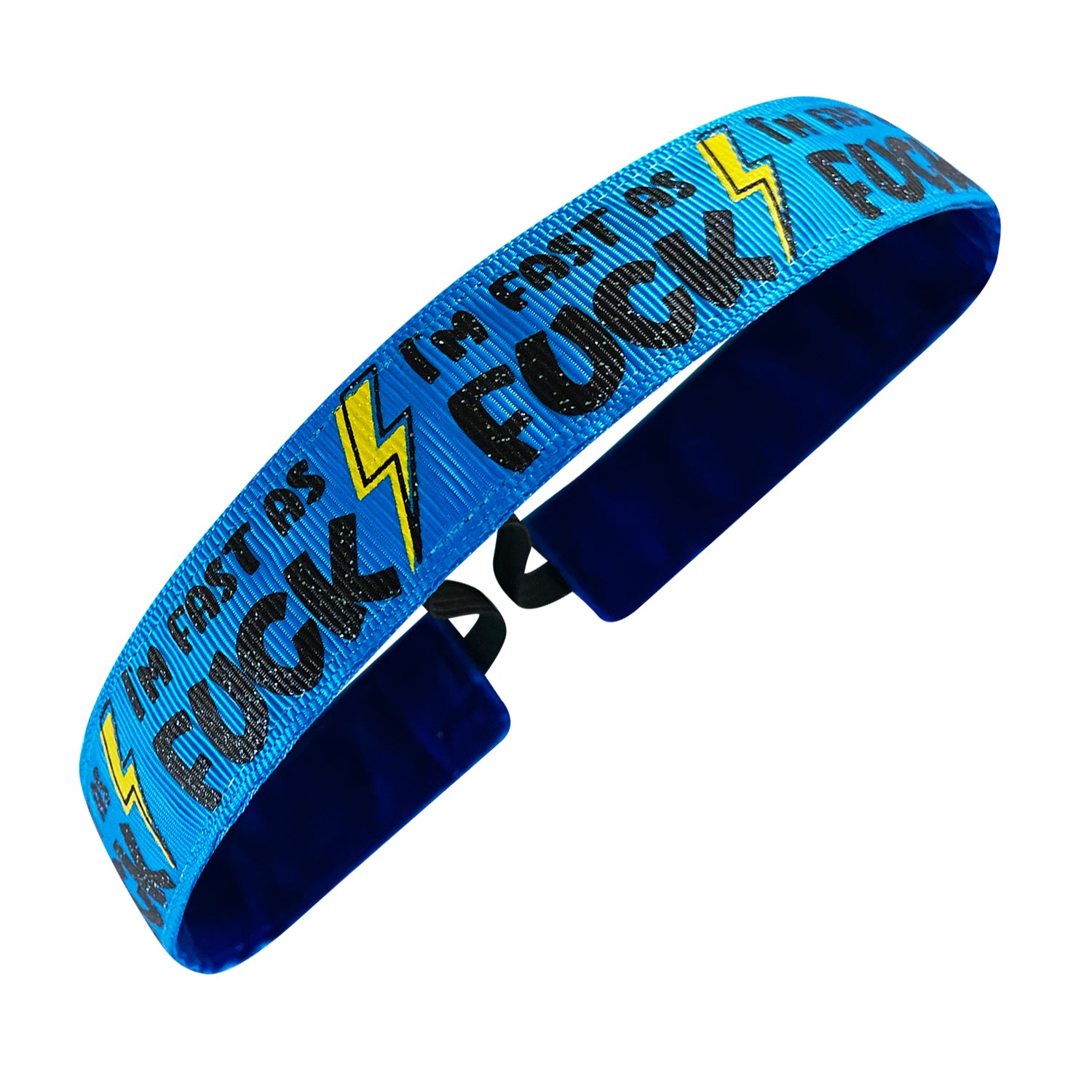 Fast As Fuck Running Non Slip Velvet Lined Headband Sweaty Bands