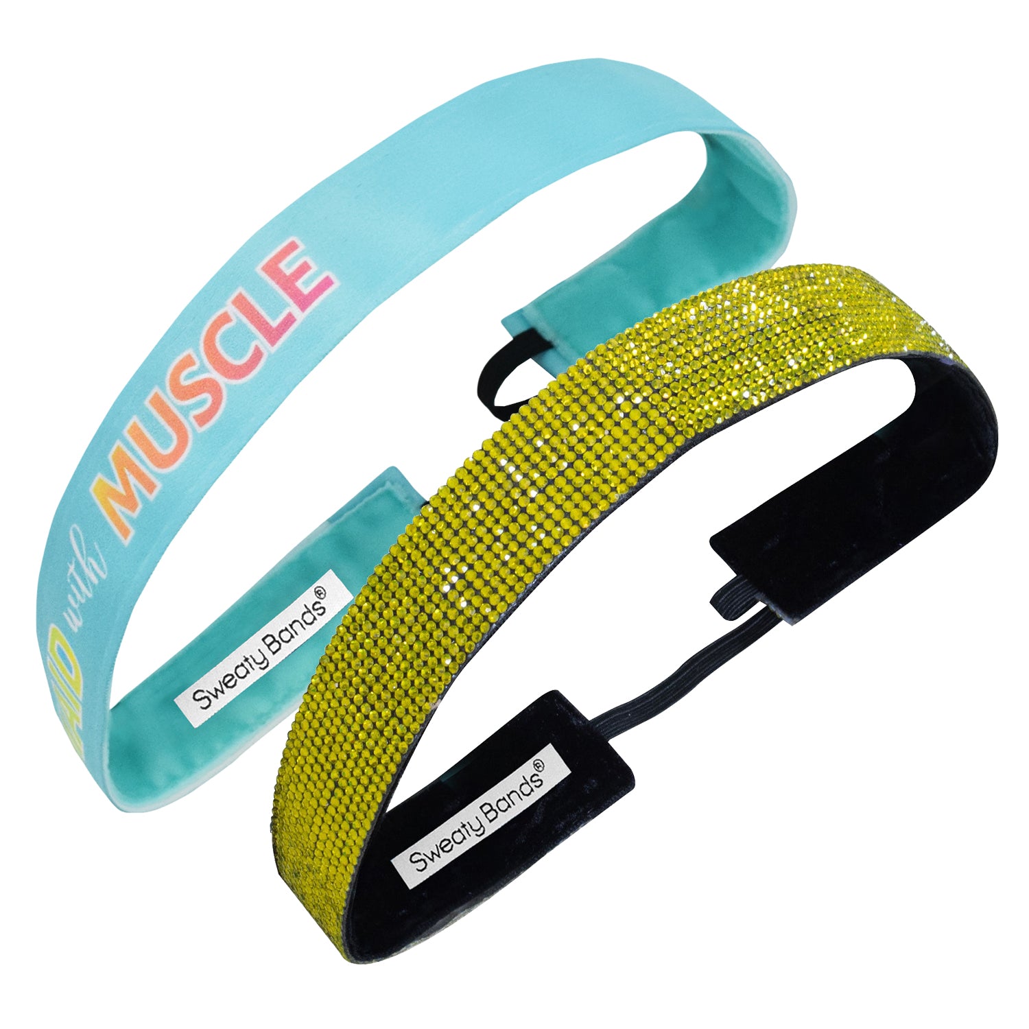 2 Pack | Mermaid with Muscle and Metallic Shimmer | No Slip Headbands ...