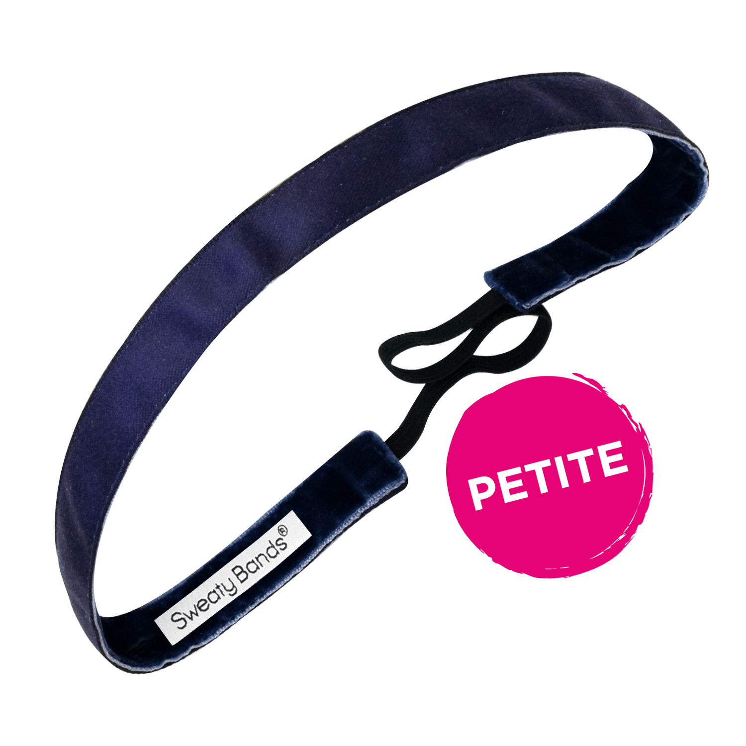 Petite | Wicked Black | Non Slip Velvet Lined Headbands – Sweaty Bands