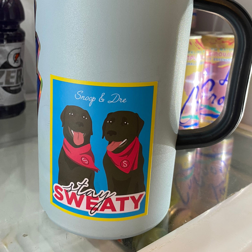 Sweaty Bands Stickers | Sweaty Black Labradors