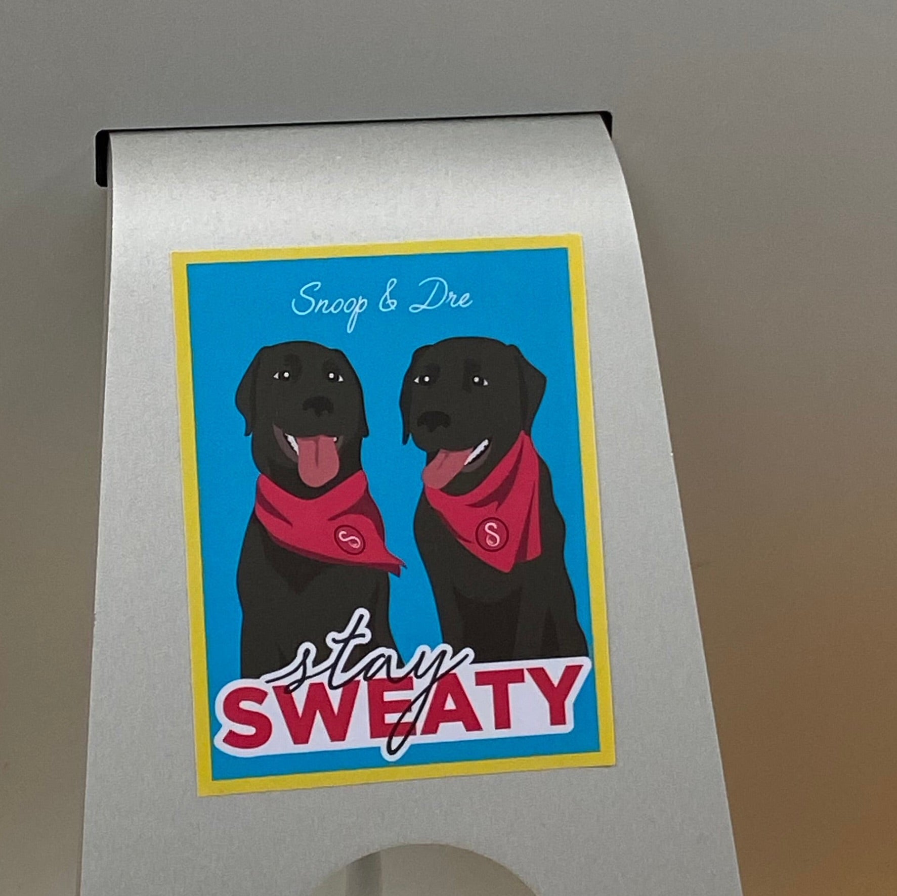 Sweaty Bands Stickers | Sweaty Black Labradors