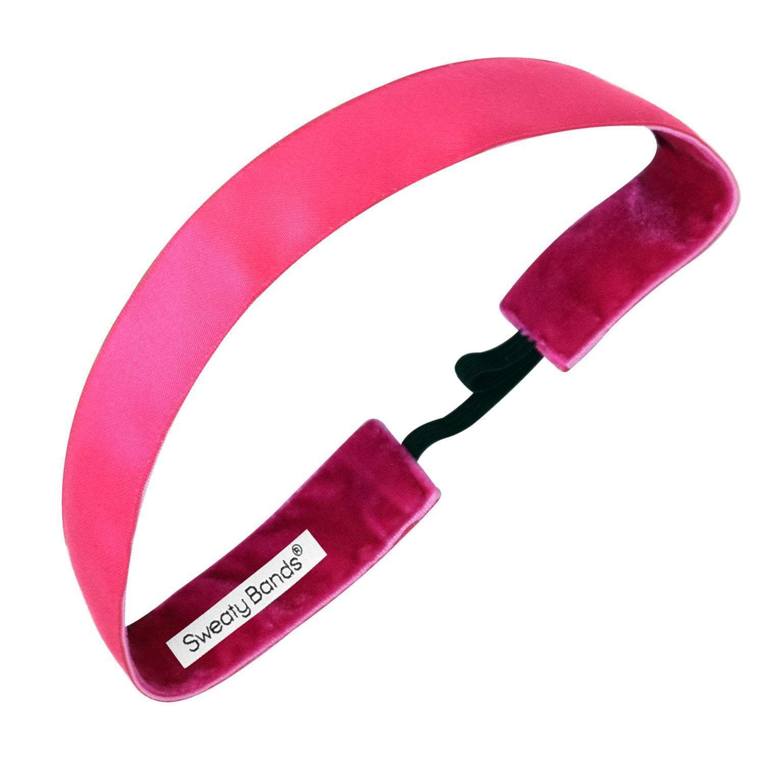 Wicked Solid Black | Non Slip Velvet Lined Sweat Wicking Headbands ...