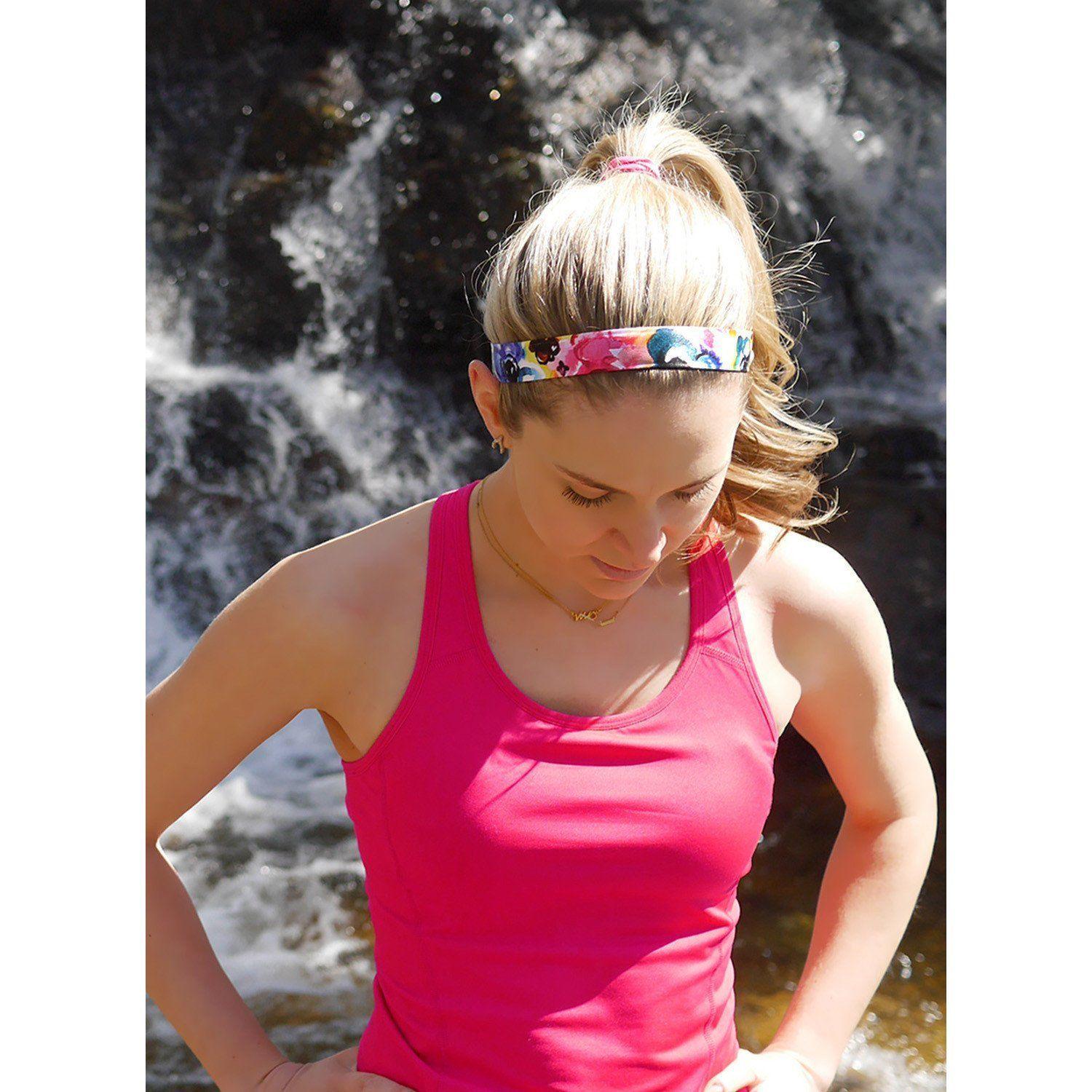 Bloomerang Multi | Floral Non Slip Velvet Lined Headband – Sweaty Bands