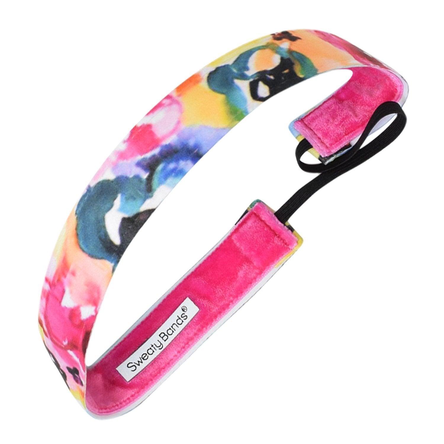 Bloomerang Multi | Floral Non Slip Velvet Lined Headband – Sweaty Bands